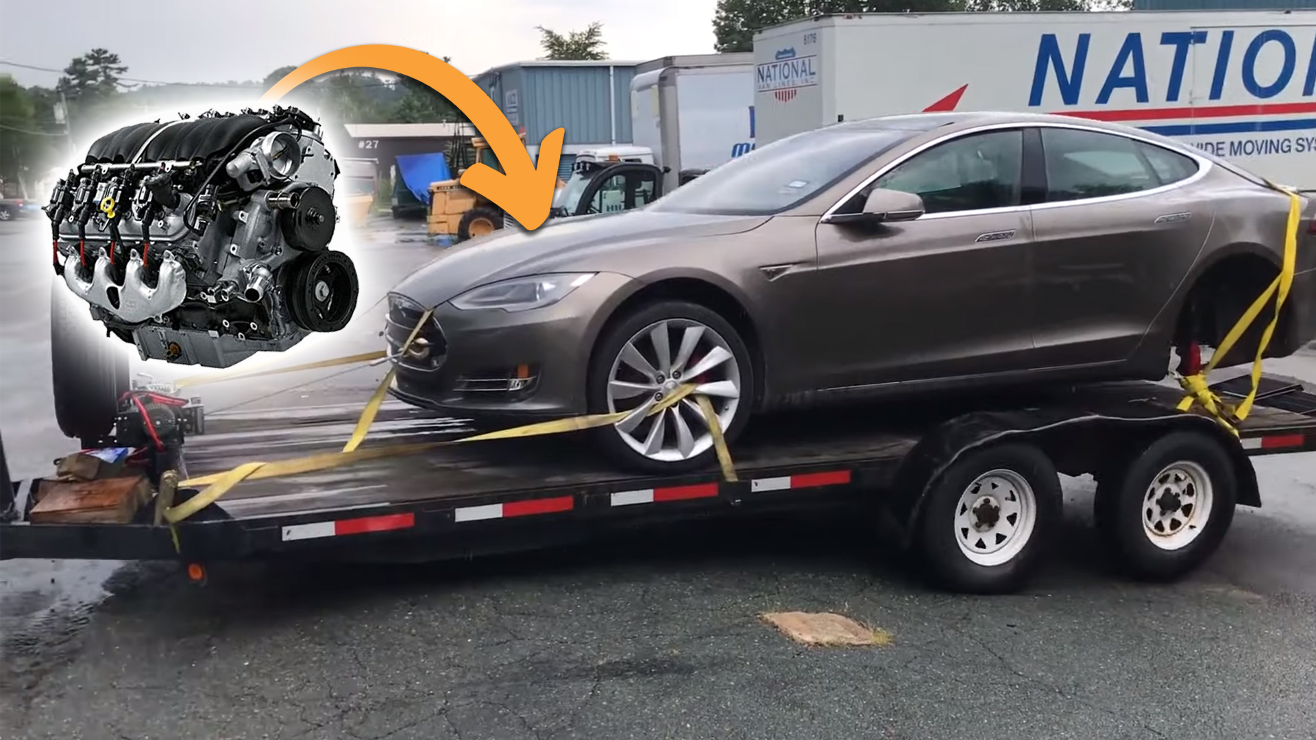 World's First V8-Swapped Tesla Model S Is Gonna Hurt Some Feelings