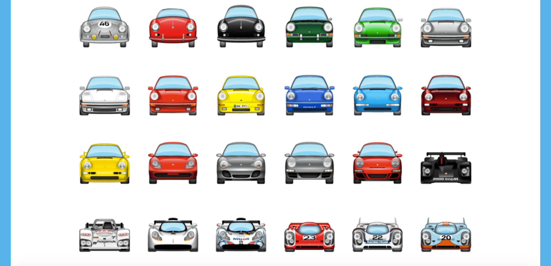 Your Awesome Apple iOS 10 Porsche Emoji Pack Has Arrived | The Drive