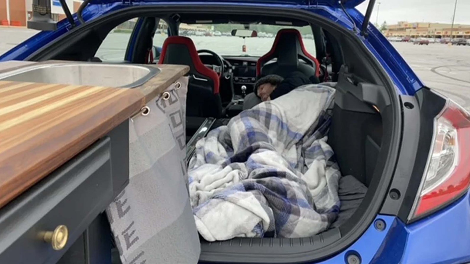 The Best RV Is a Honda Civic Type R With a Slide-Out Kitchen