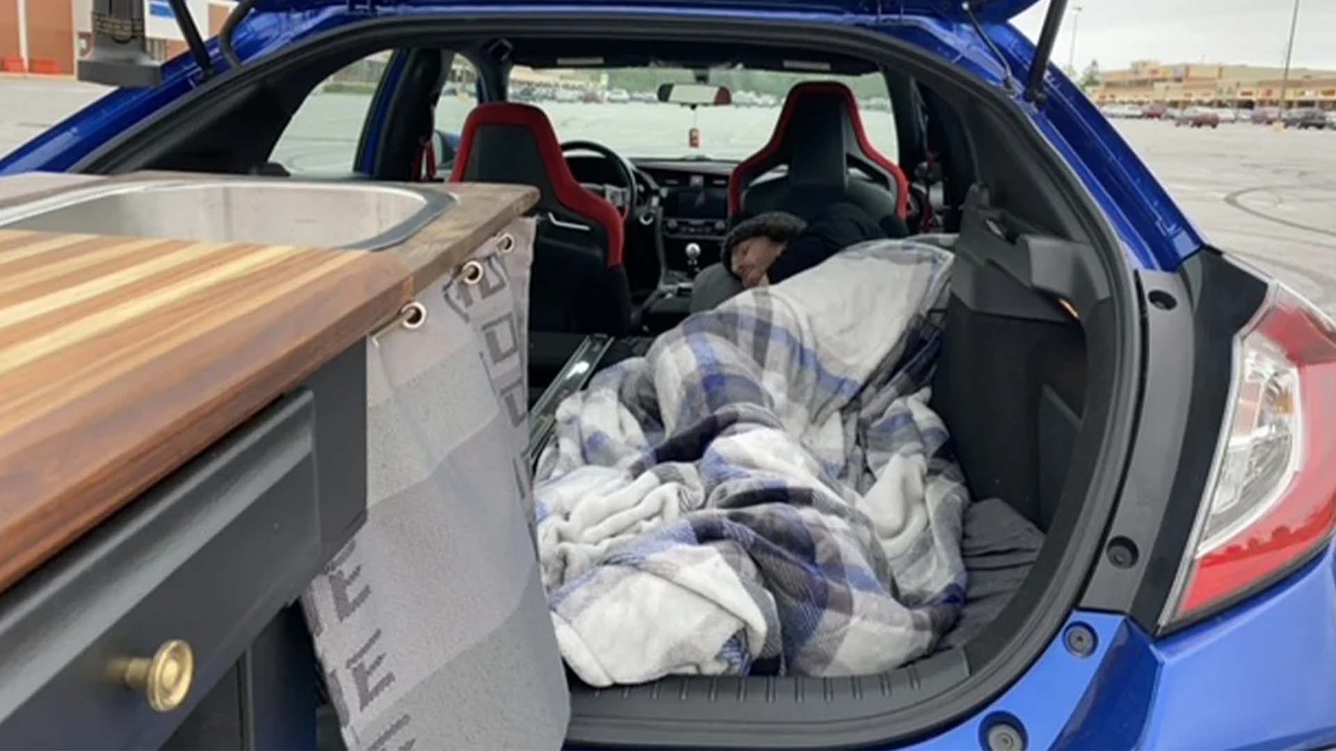 The Best RV Is a Honda Civic Type R With a Slide-Out Kitchen