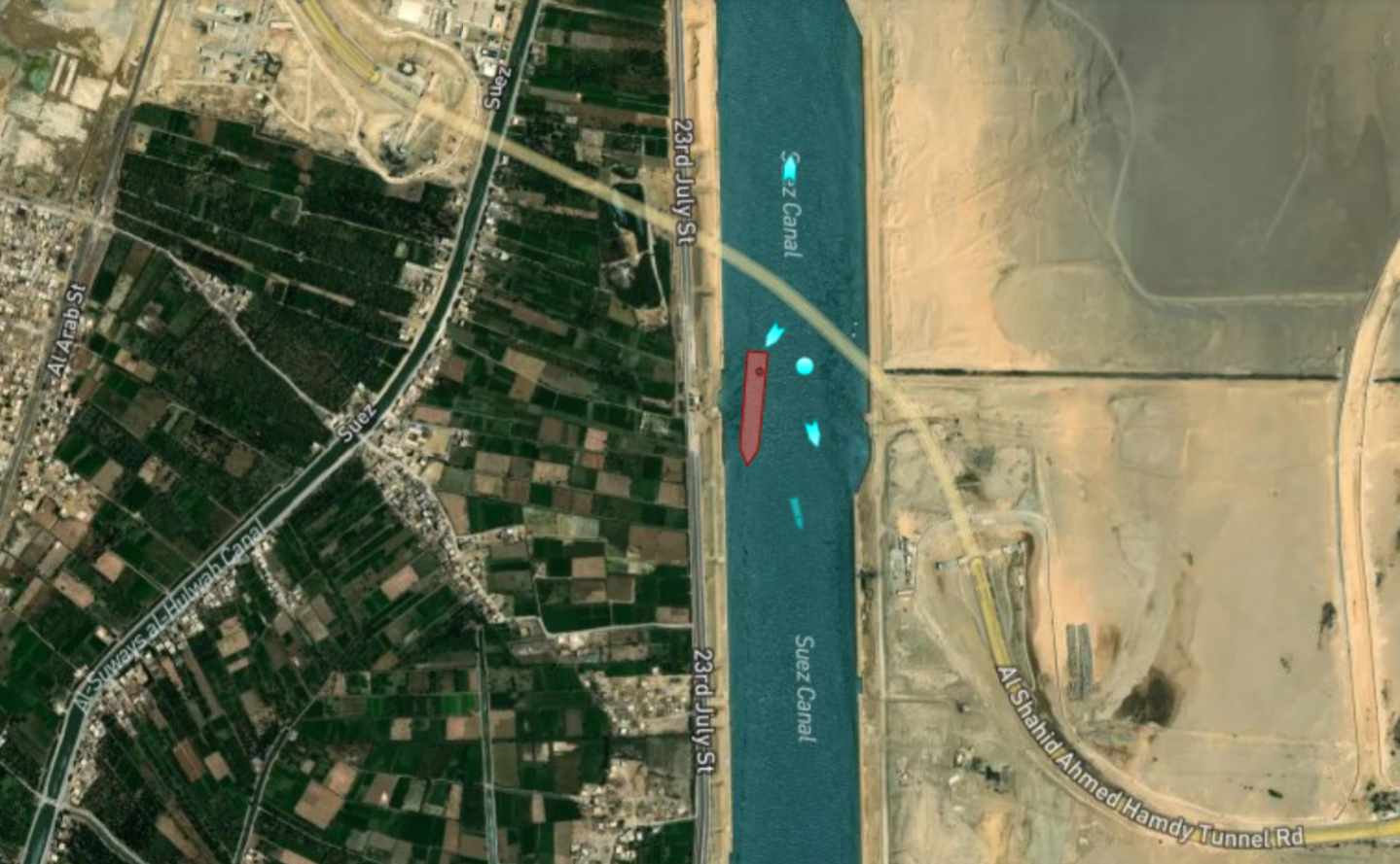 Big Ship Runs Aground, Briefly Blocks Suez Canal Again