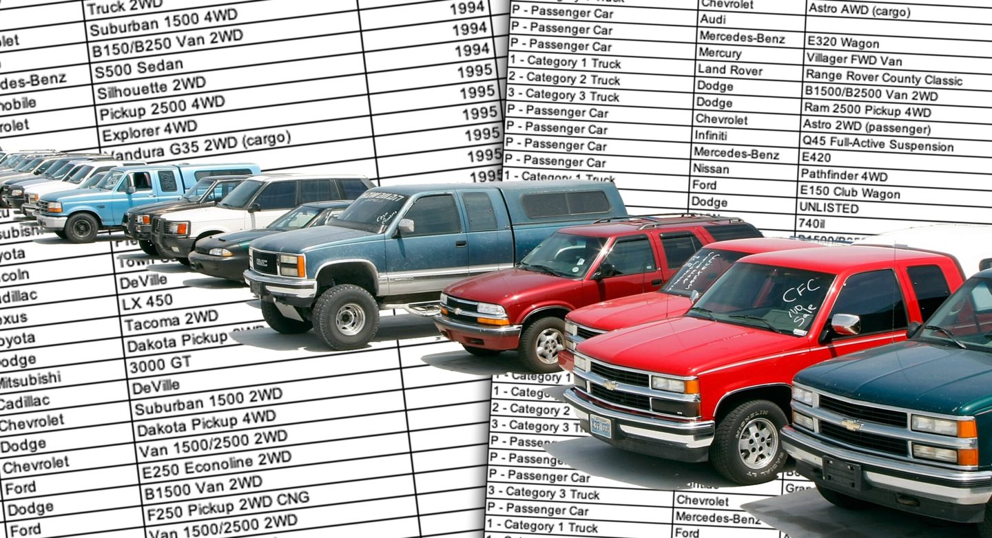 Here's the Full List of All 677,081 Cars Destroyed in Cash for Clunkers