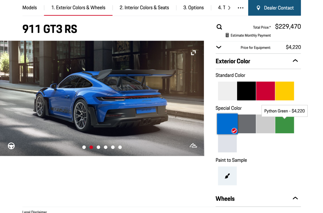 Show Us Your Best 2023 Porsche 911 GT3 RS Configurator Builds