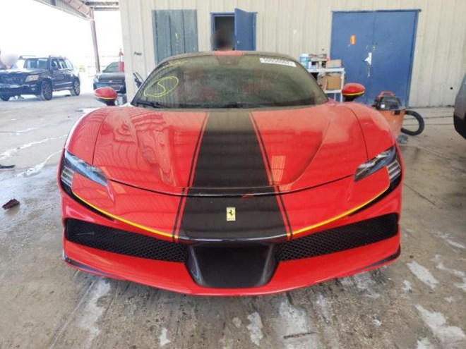 Flooded $1M Ferrari SF90 Stradale Pops Up for Sale at Salvage Auction
