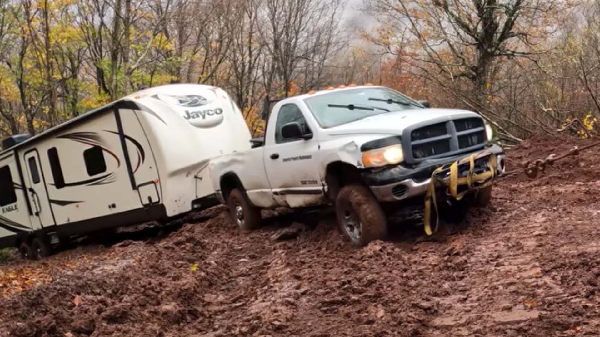 Dodge Pulling Ford Out Of Mud