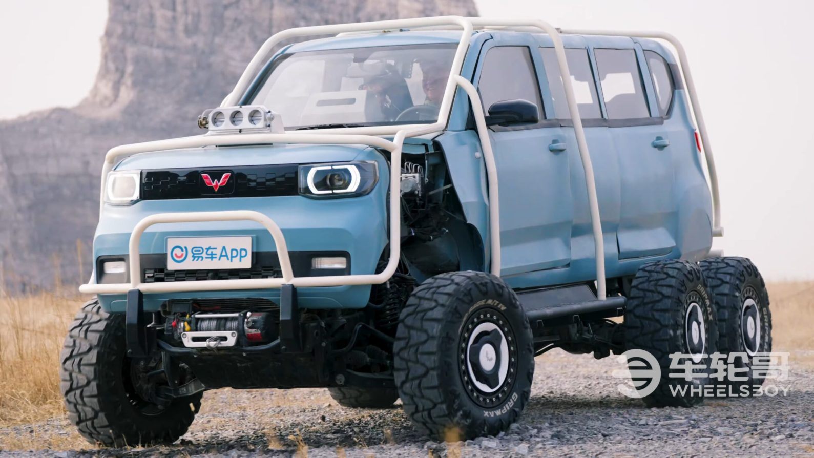 6x6 Conversion Turns Chinese EV Microcar Into Off-Road Gullwing Monster