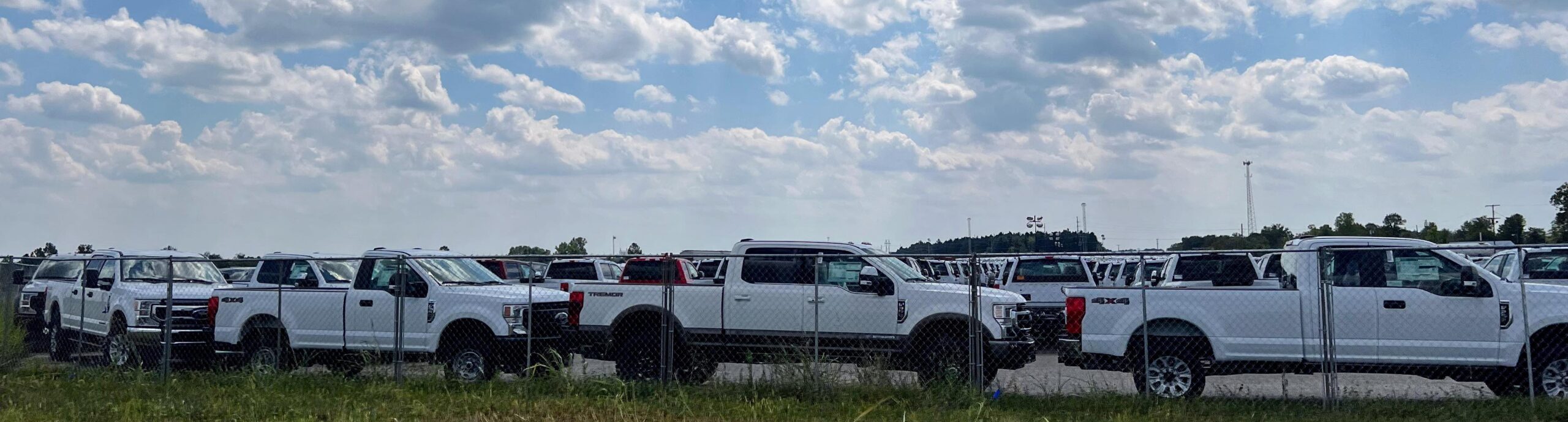 Unfinished Ford Trucks Keep Piling Up in Massive Lots Visible From Space