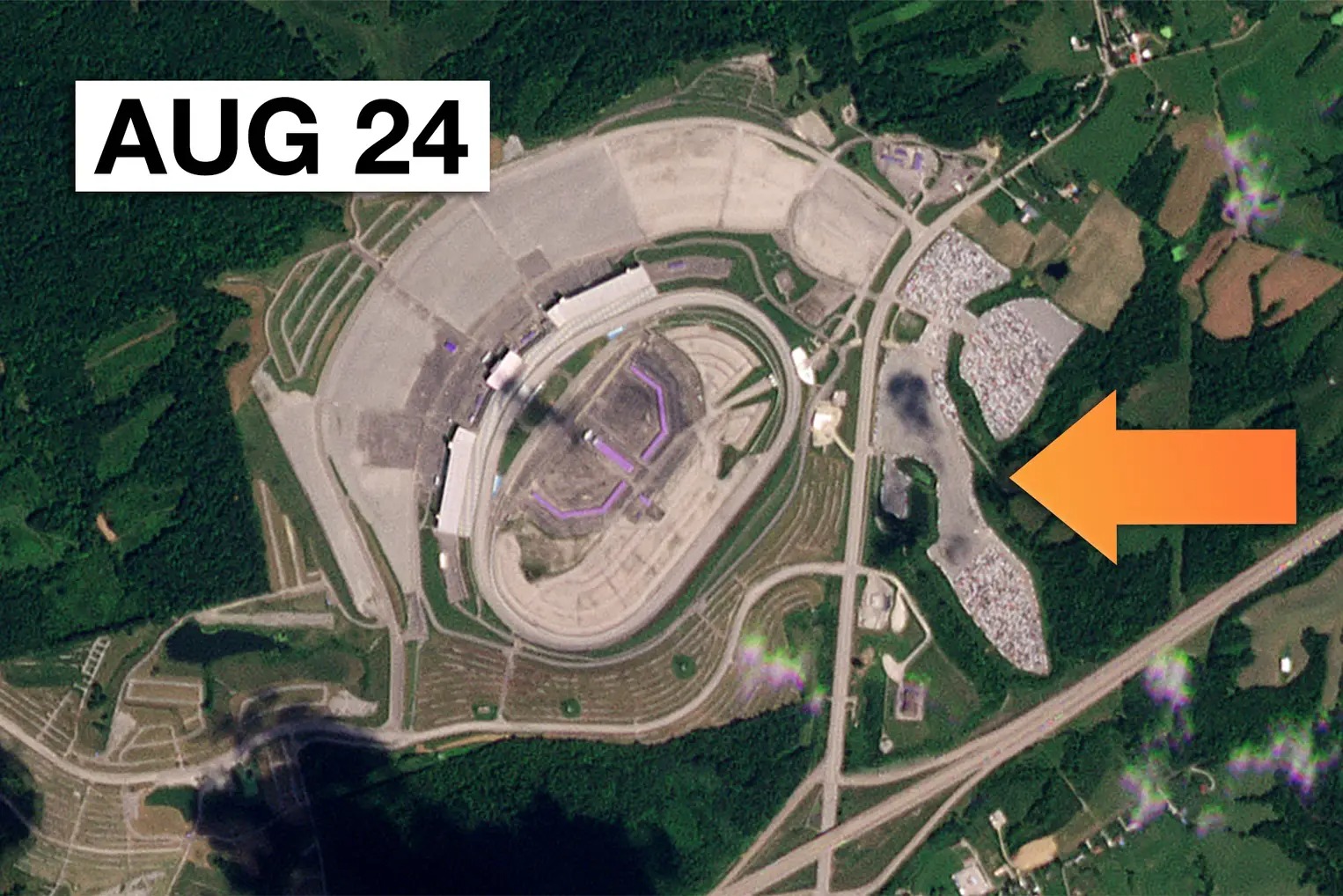 Unfinished Ford Trucks Keep Piling Up in Massive Lots Visible From Space