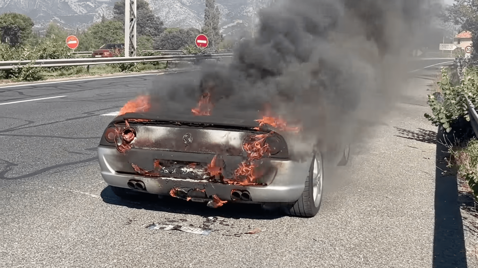 Ferrari F355 Burns Down During Man’s Dream Test Drive