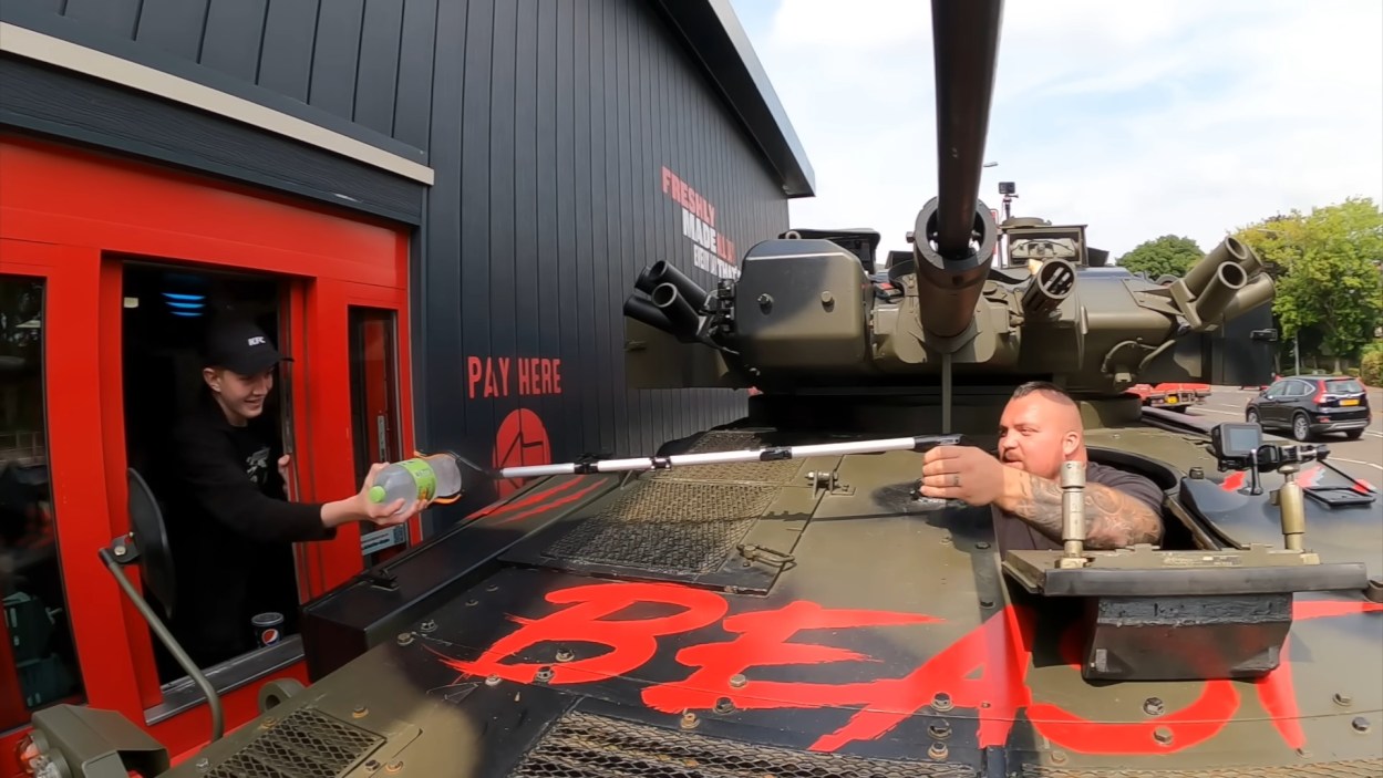 Yes, You Can Take a Tank Through a KFC Drive-Thru