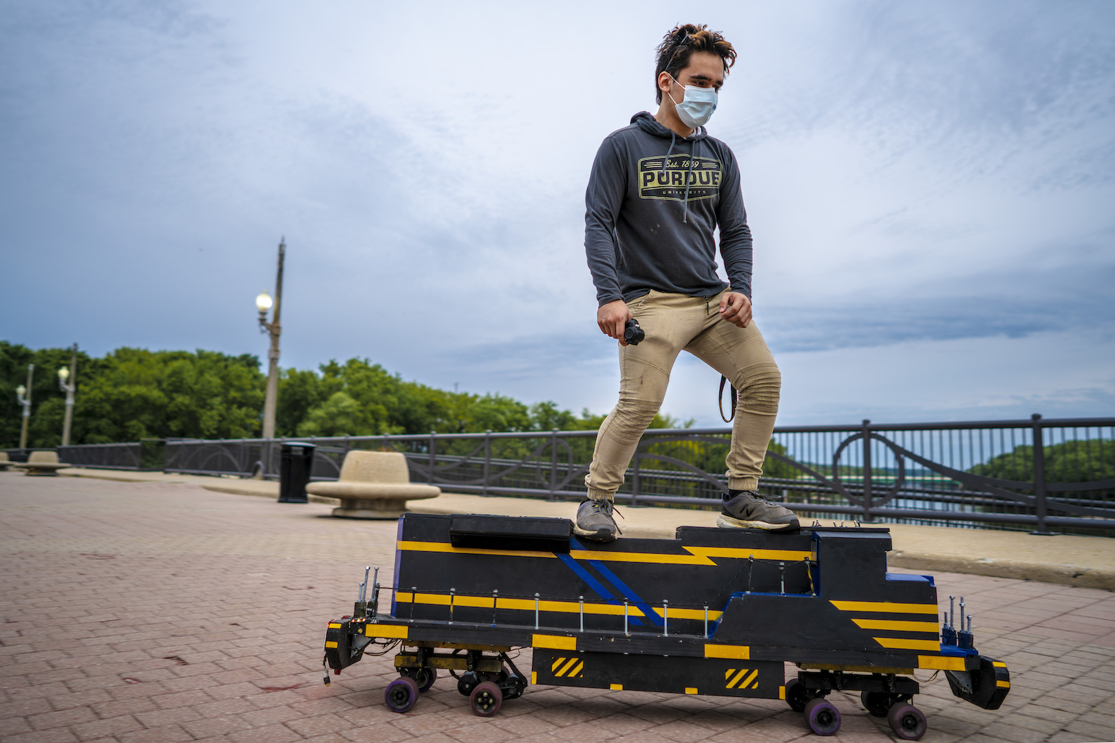 Student Builds DIY Skateboard-Based Train That Does 22 MPH
