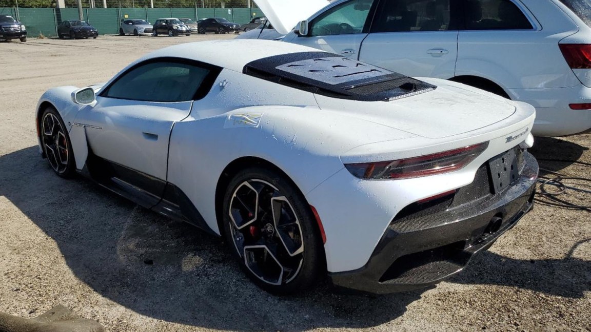 Flooded 2022 Maserati MC20 for Sale Probably Just Needs To Be Put in Rice