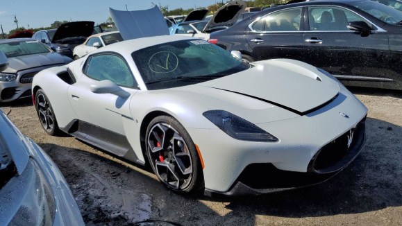 Flooded 2022 Maserati MC20 for Sale Probably Just Needs To Be Put in Rice