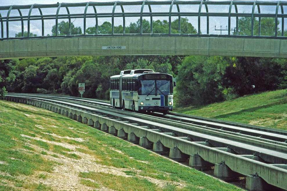 An Australian O-Bahn Mass Transit System Combines Buses, Trains, and ...