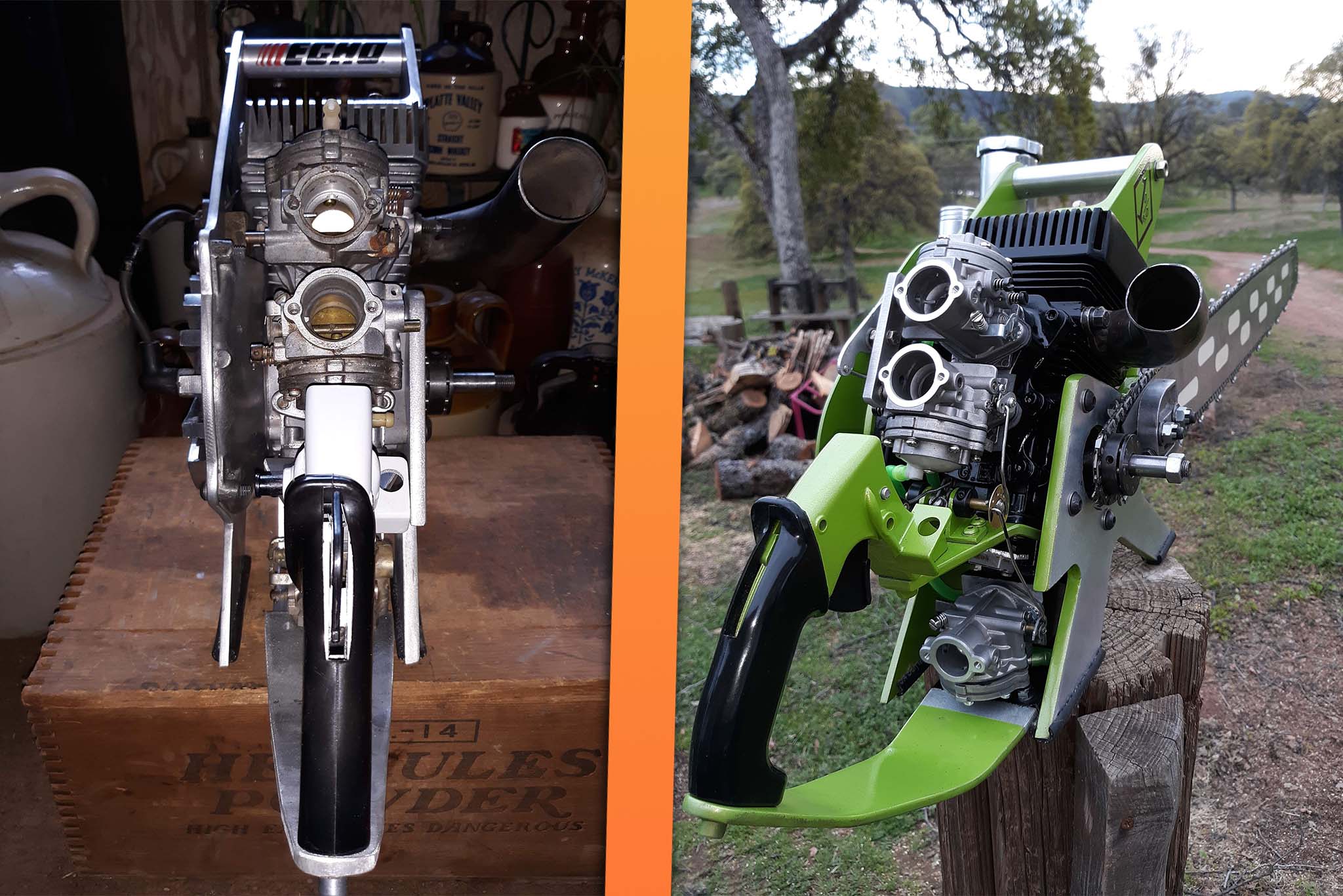Homebuilt Hot-Rod Chainsaws Prove Motorsports Goes Beyond Wheels