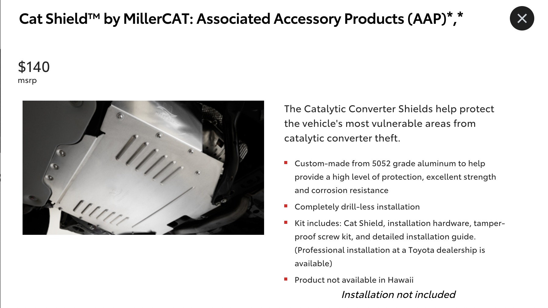 Buying a Catalytic Converter Shield for Your Toyota Is a No-Brainer Now