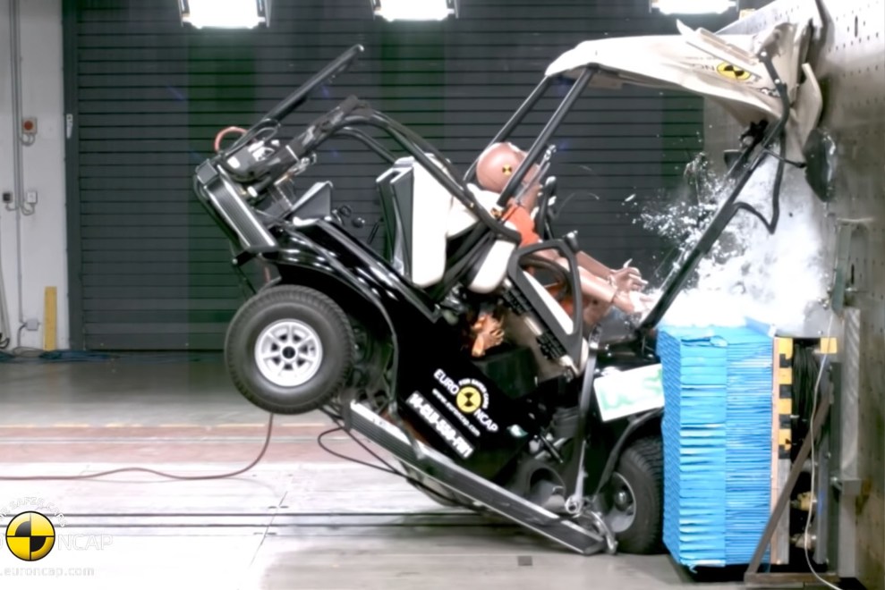 Golf Cart Crash Test Is Absolute Carnage Even at Just 30 MPH