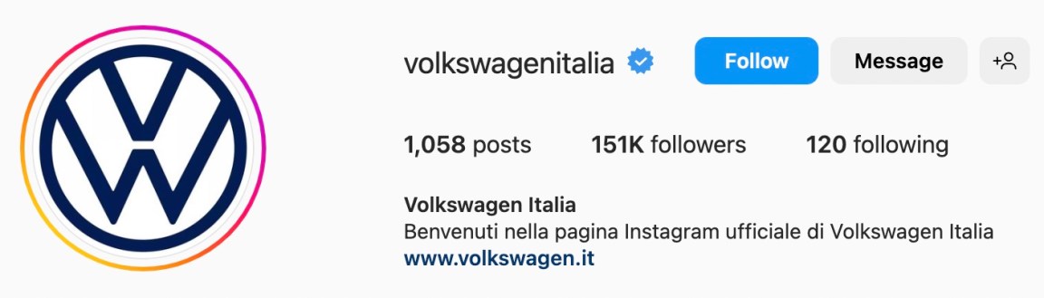 Yes, VW Italy Knows Its Instagram Handle Says 'Genitalia'