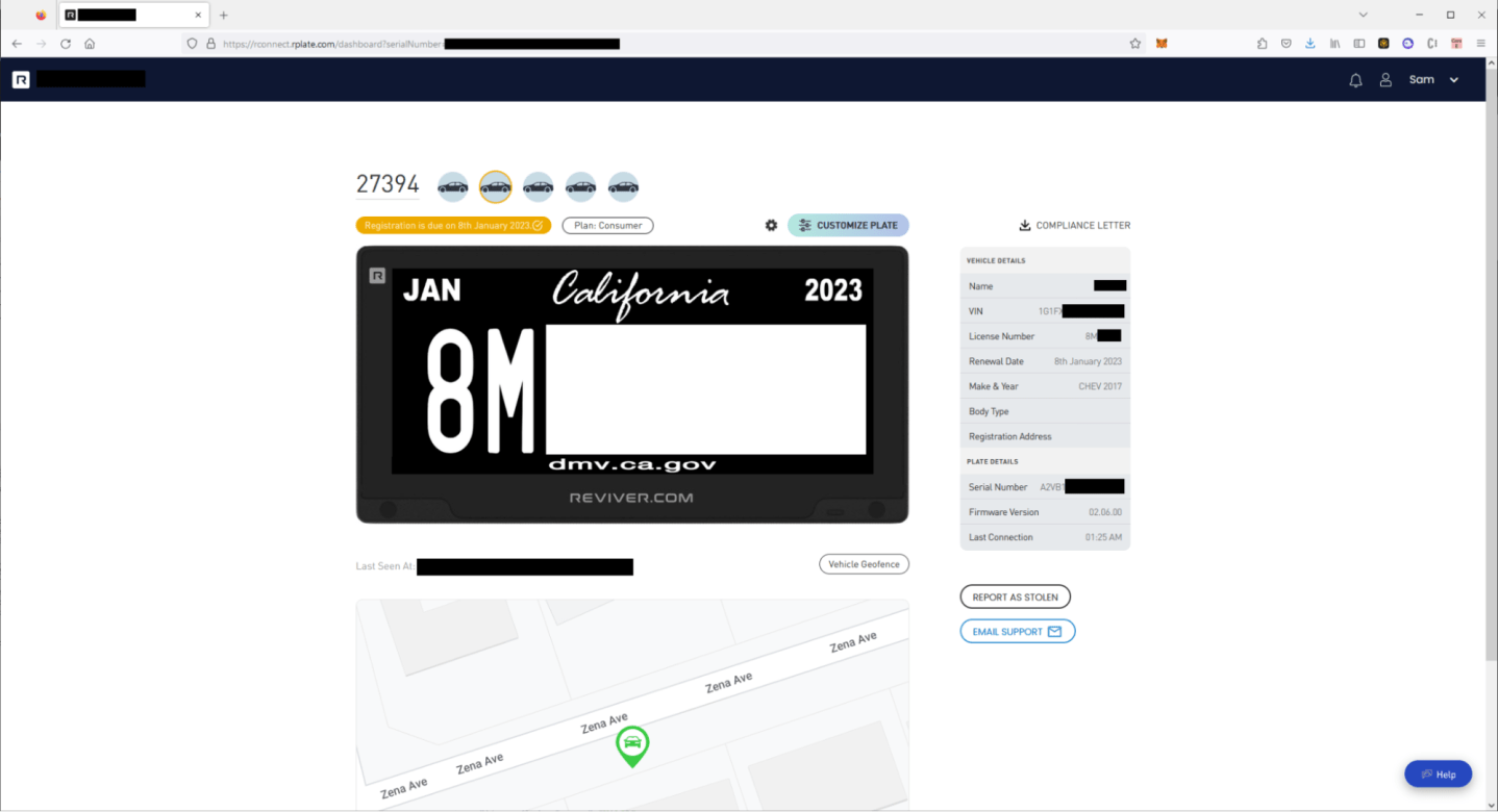 Hackers Exploited California's Fancy Digital License Plates to Locate Cars
