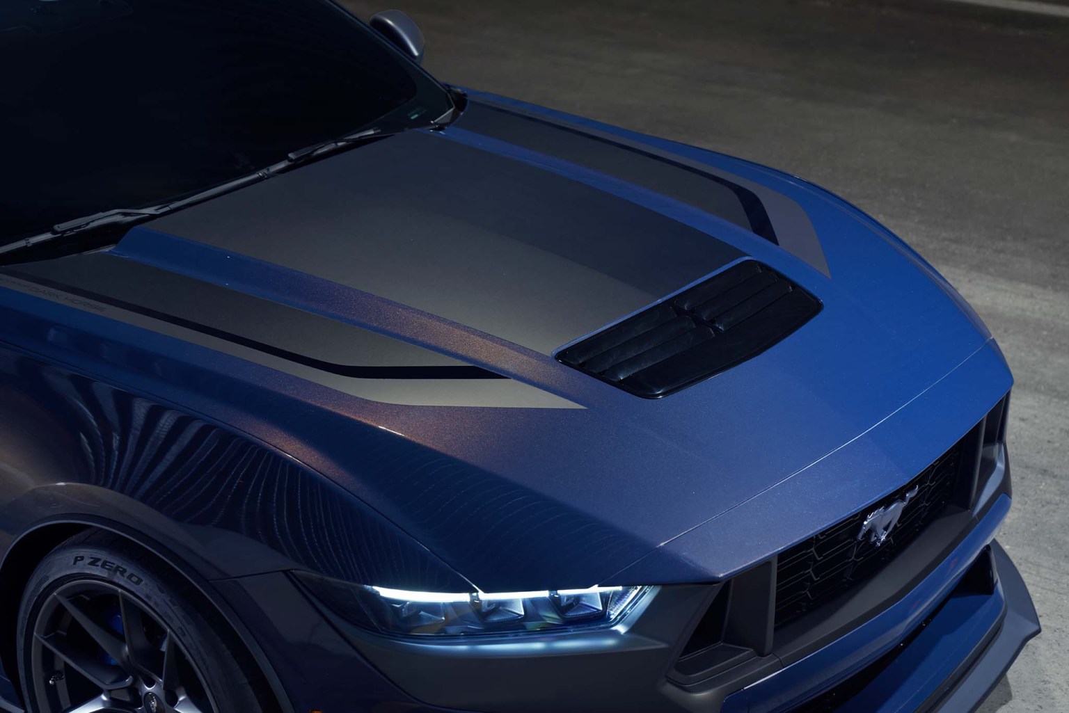 2024 Ford Mustang Dark Horse's Blue Ember Paint Gives Strong ...