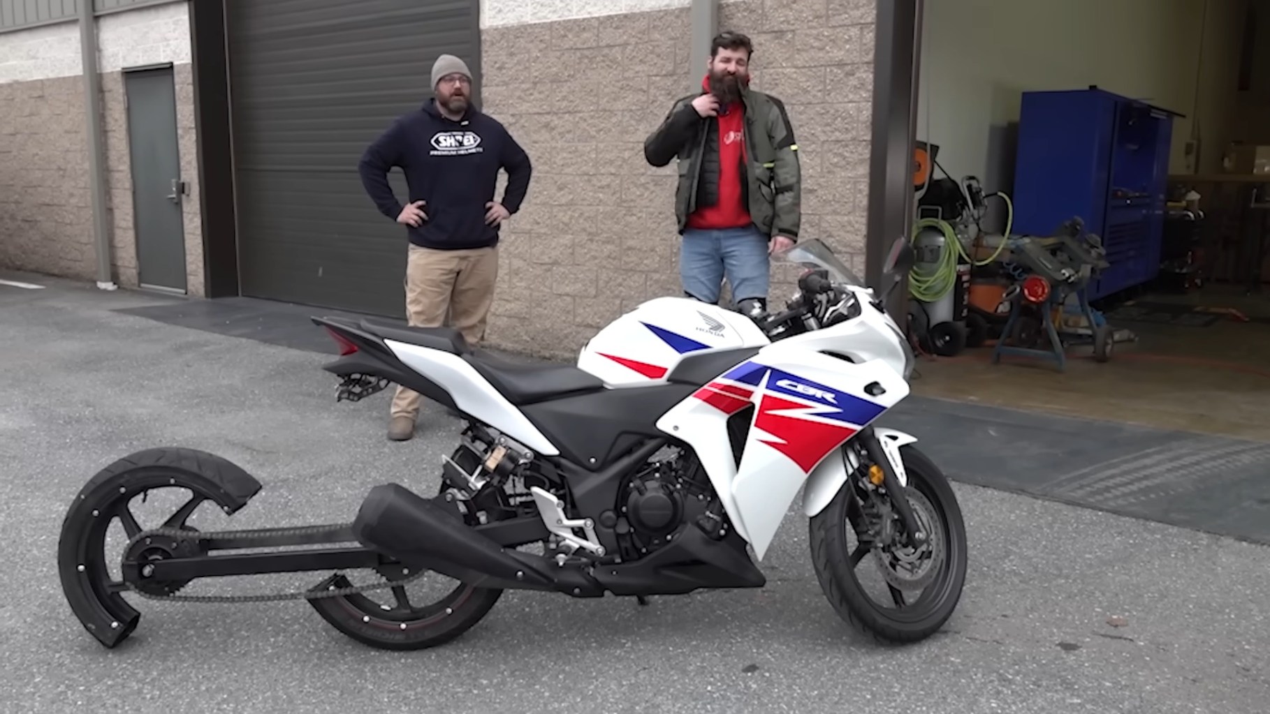 Crazy Split-Wheel Motorcycle Build Rides Like a Mechanical Bull