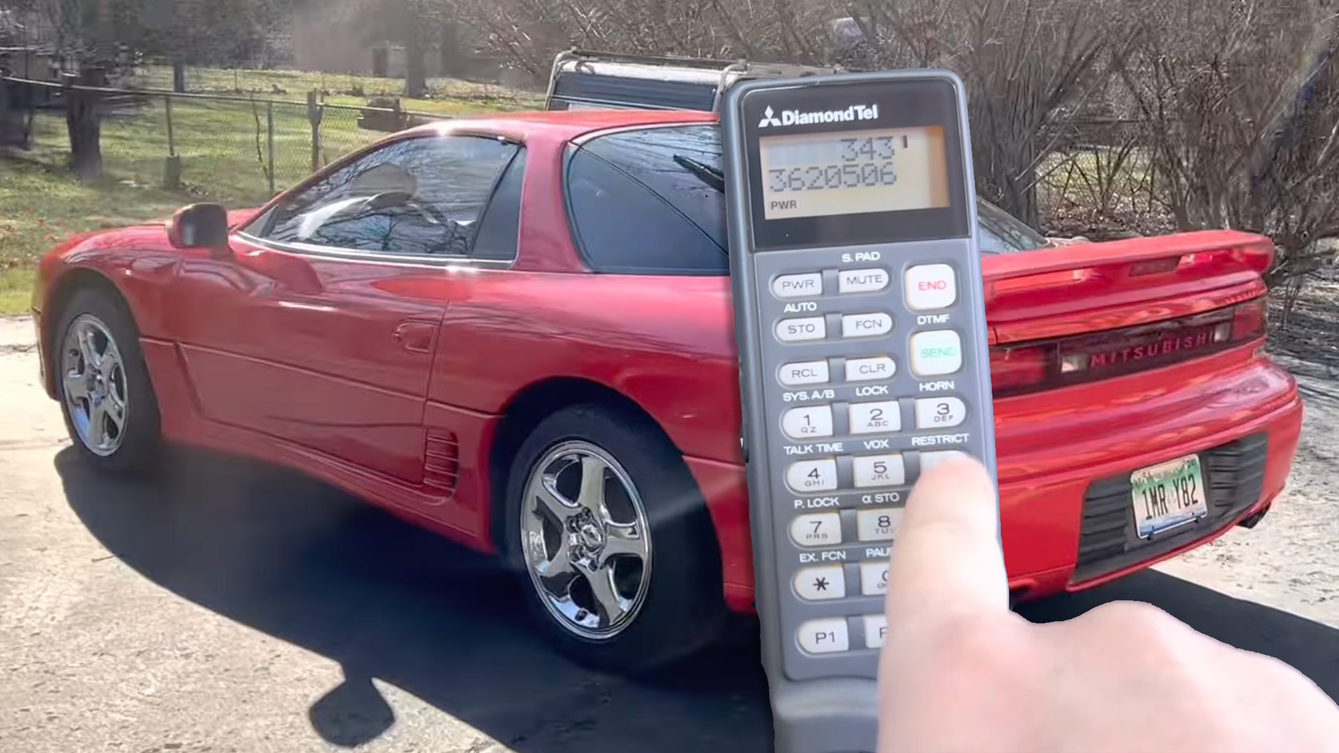 Restored Mitsubishi 3000GT VR-4's Car Phone Works Like a Modern Smartphone