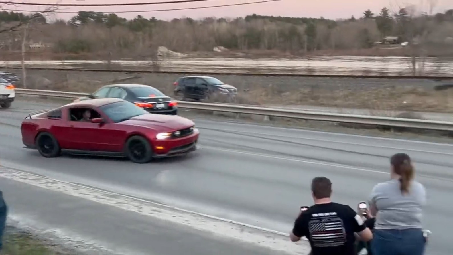 This Ford Mustang GT Crash Leaving a Car Meet Is Another Mustang Classic