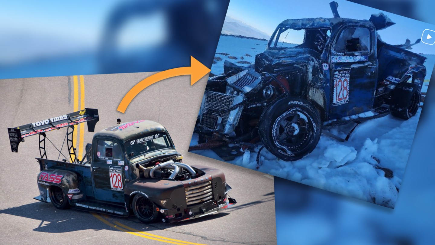 Pikes Peak Diesel Record-Breaking Ford Pickup Destroyed After Sailing ...