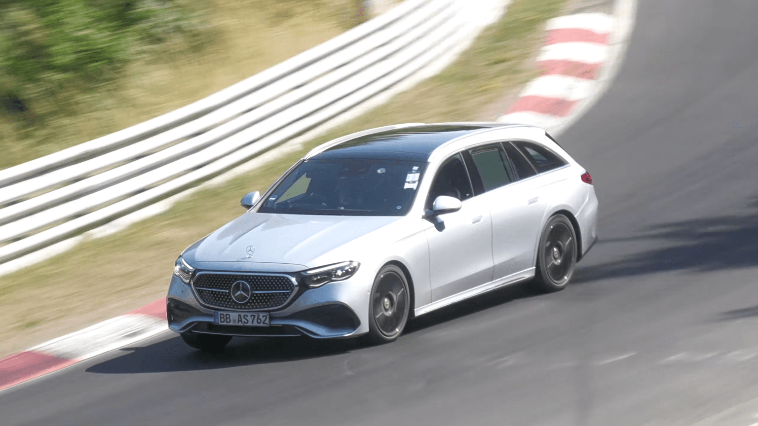 Watch the 2024 Mercedes E-Class Wagon Absolutely Fly Around the Nurburgring