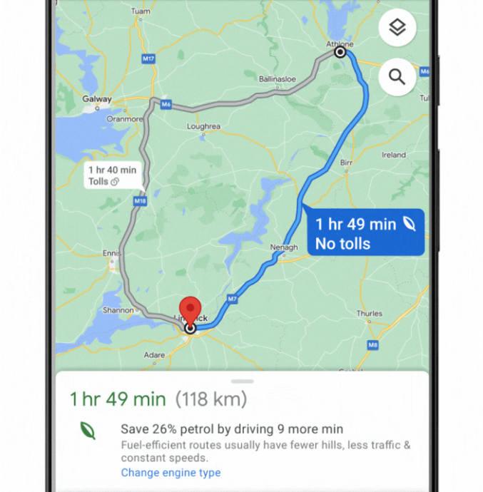 Google Maps' Eco Route Feature Helped Drivers Drastically Cut Tailpipe ...