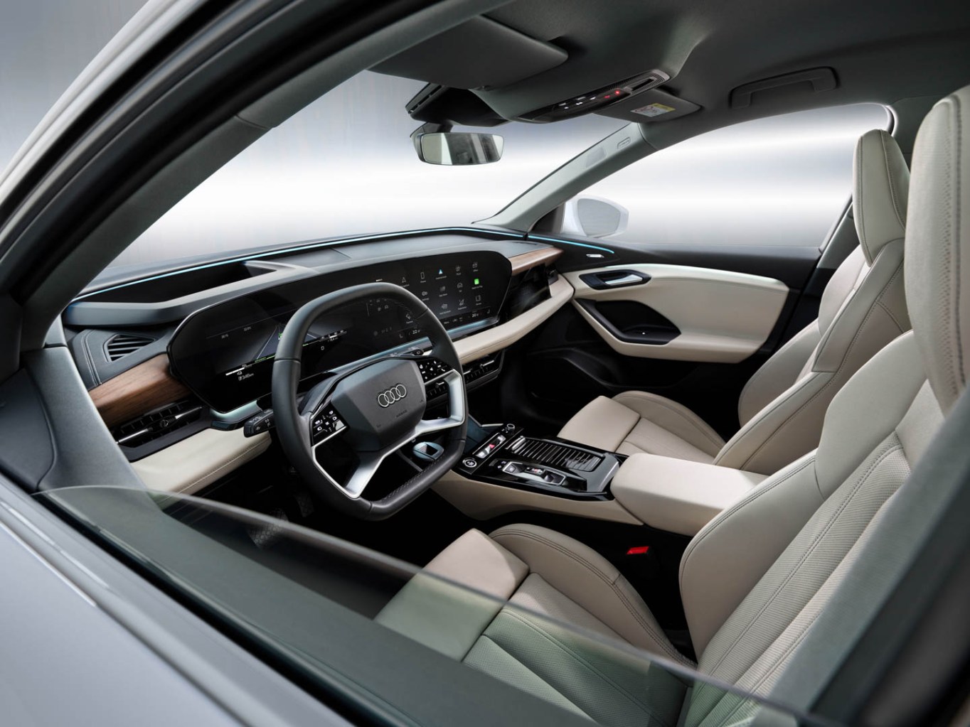 The Audi Q6 E-Tron’s ‘Digital Stage’ Wraps Driver and Passenger in Screens