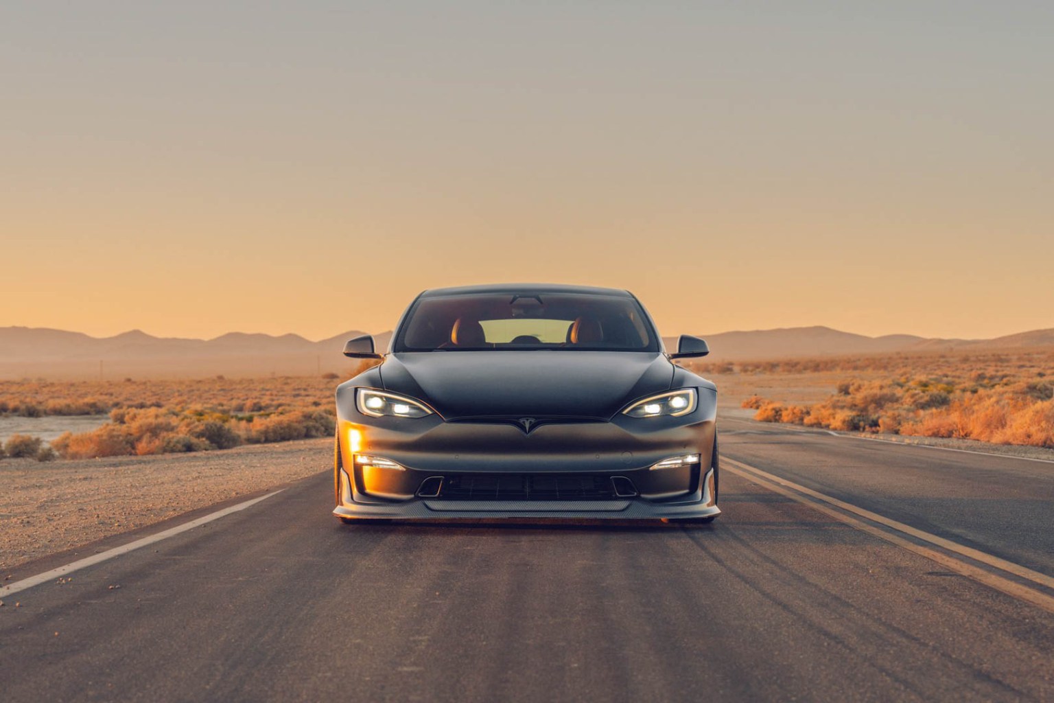 This Dark Knight Body Kit Adds Some Aggression to the Tesla Model S