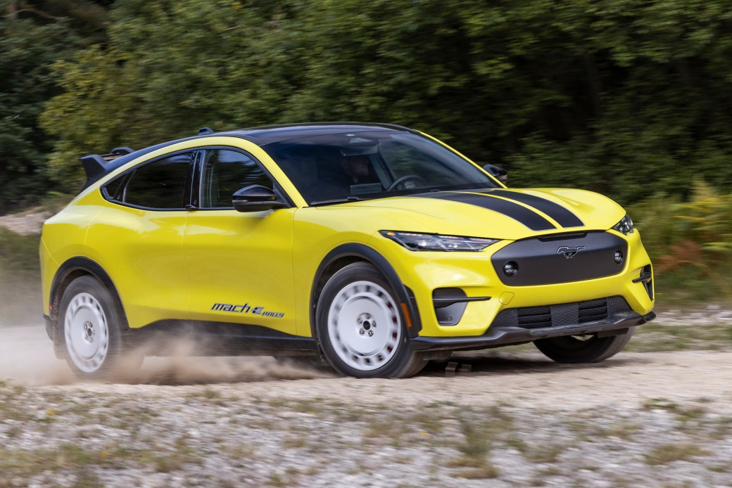 2024 Ford Mustang Mach-E Rally Slings Gravel With 480 HP, More Sidewall ...