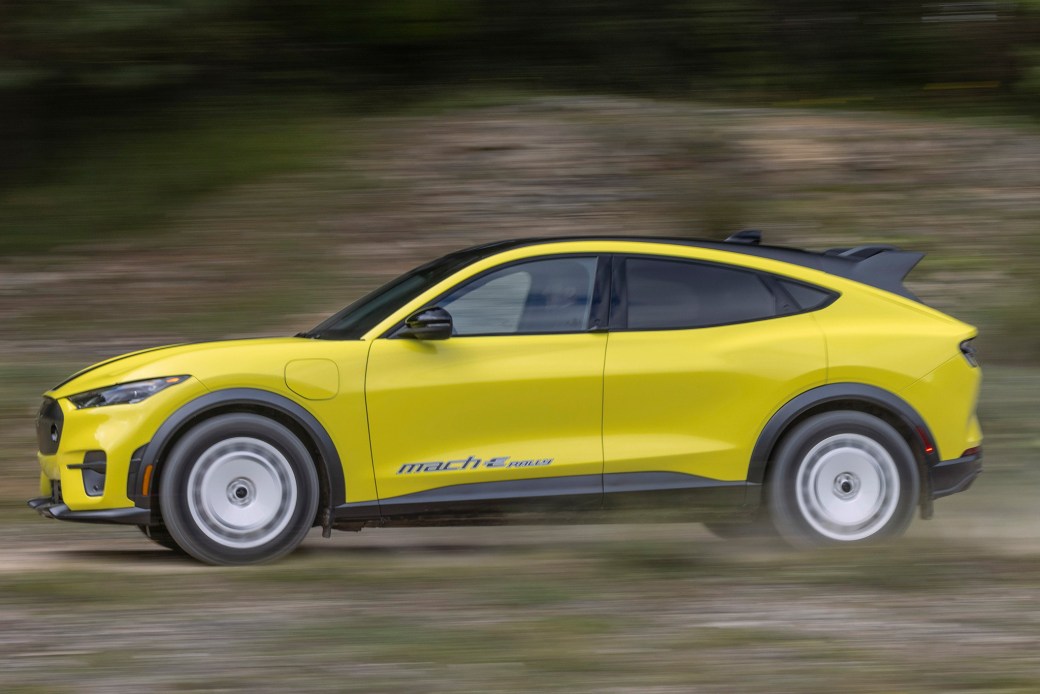 2024 Ford Mustang Mach-E Rally Slings Gravel With 480 HP, More Sidewall ...