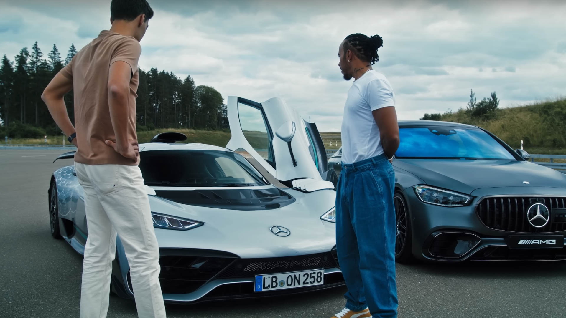 No F1 Today: Watch Lewis Hamilton and George Russell Hoon the AMG One ...