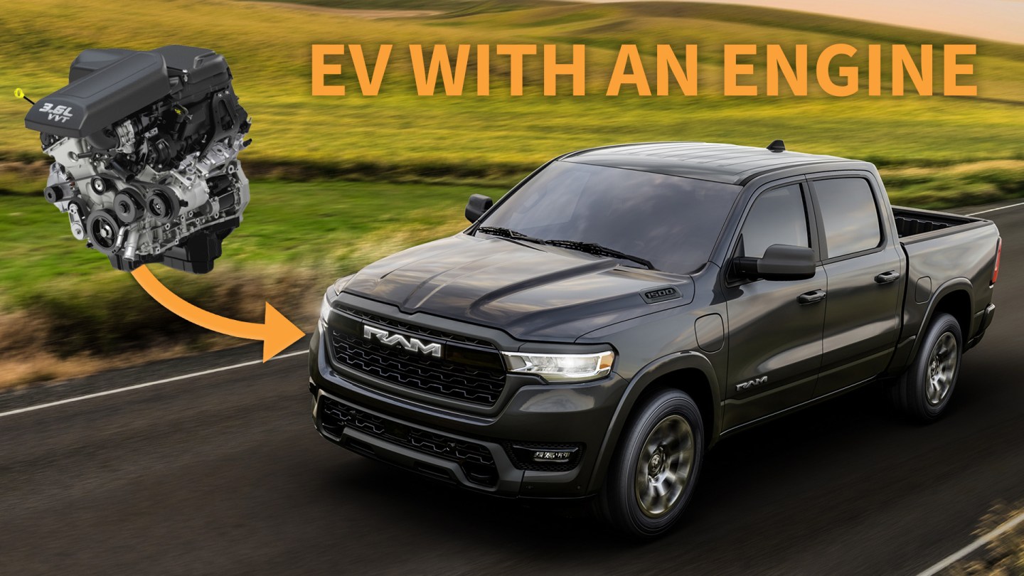 Why the Ram 1500 Ramcharger Electric Pickup Has a V6 Range Extender
