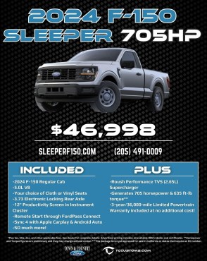 Alabama Dealer Selling 705-HP Ford F-150 Sleeper Trucks for Around $45,000
