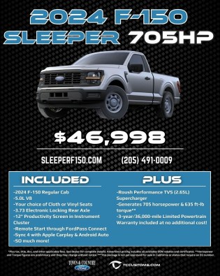 Alabama Dealer Selling 705-HP Ford F-150 Sleeper Trucks for Around $45,000
