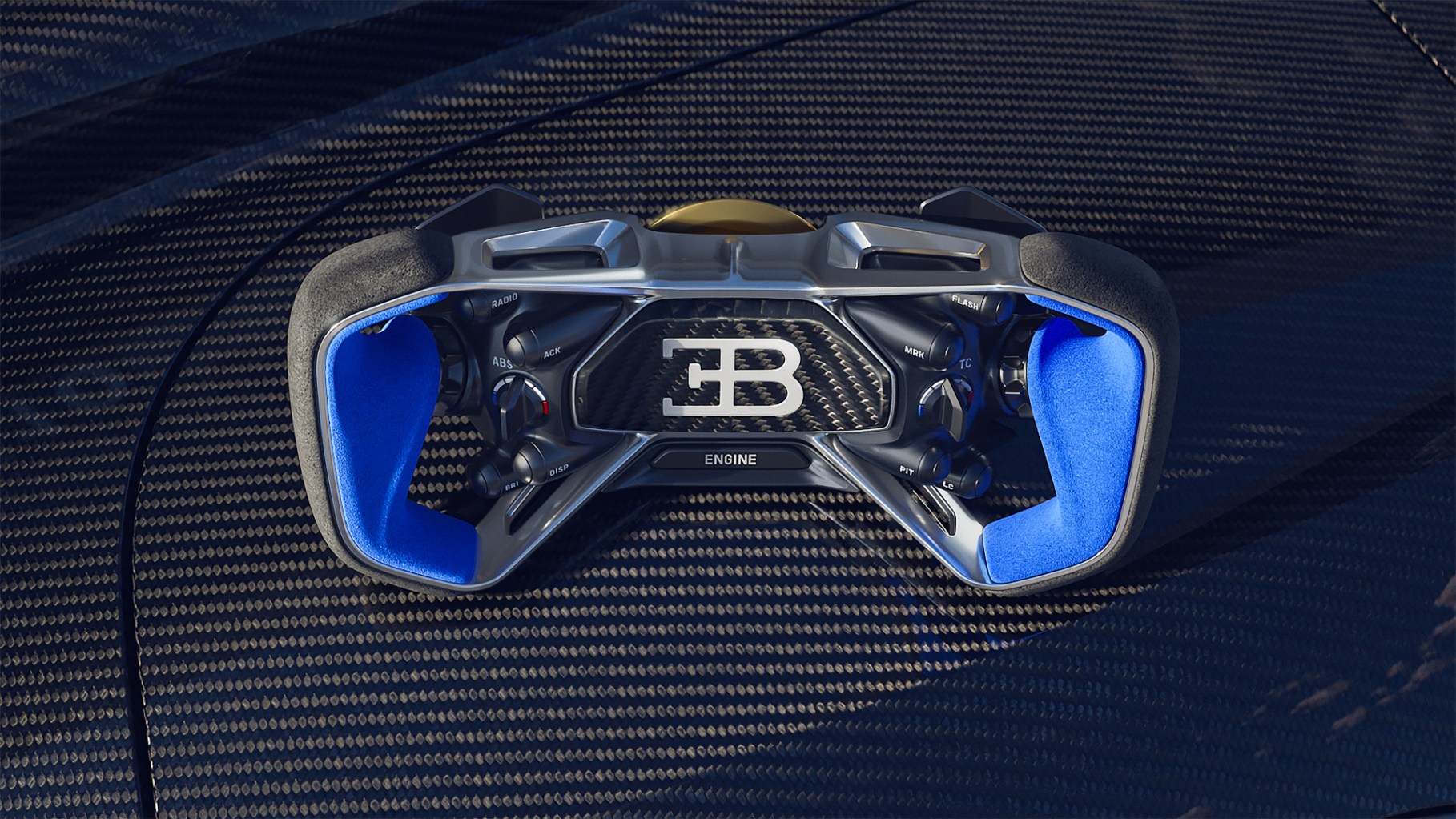 The Bugatti Bolide's Interior Is a Track Day Paradise Draped in Blue