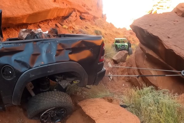 Recovering Destroyed Ram TRX That Fell Off Moab Cliff Took Creativity