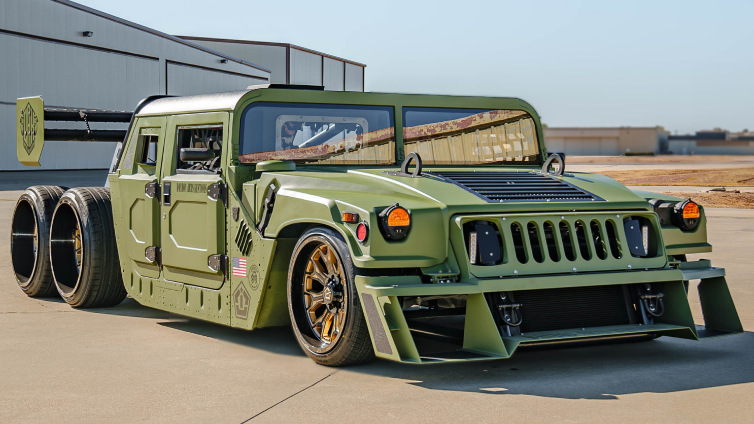 For Sale: Hellcat V8-Powered 6X6 Humvee Has 717 HP and an Aircraft Rear ...