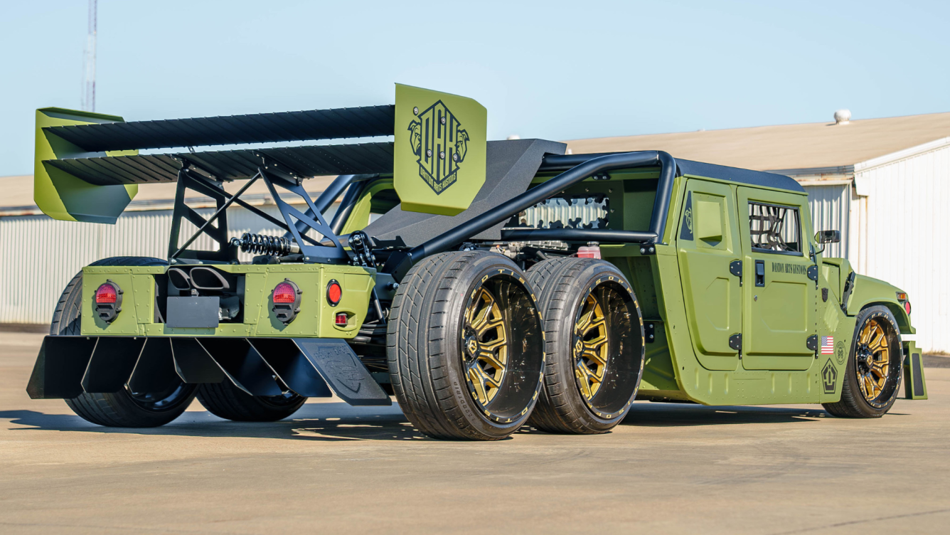 For Sale: Hellcat V8-Powered 6X6 Humvee Has 717 HP and an Aircraft Rear ...