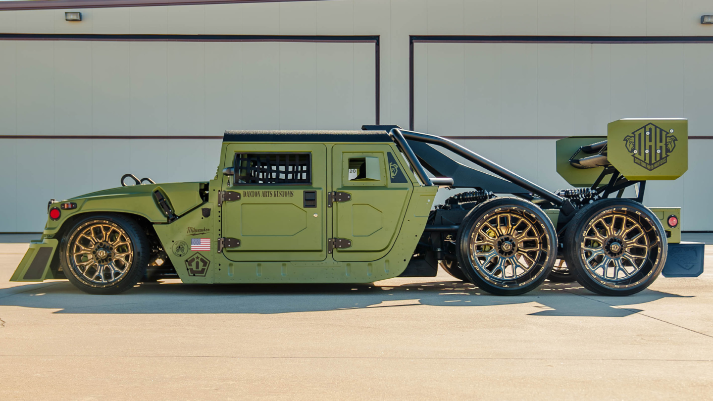 For Sale: Hellcat V8-Powered 6X6 Humvee Has 717 HP and an Aircraft Rear ...