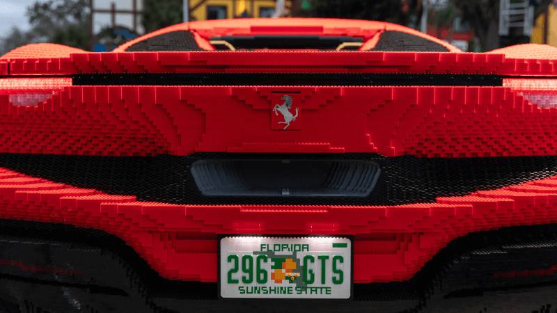 Full-Scale Ferrari 296 GTS Lego Model Weighs Nearly Two Tons and Took ...