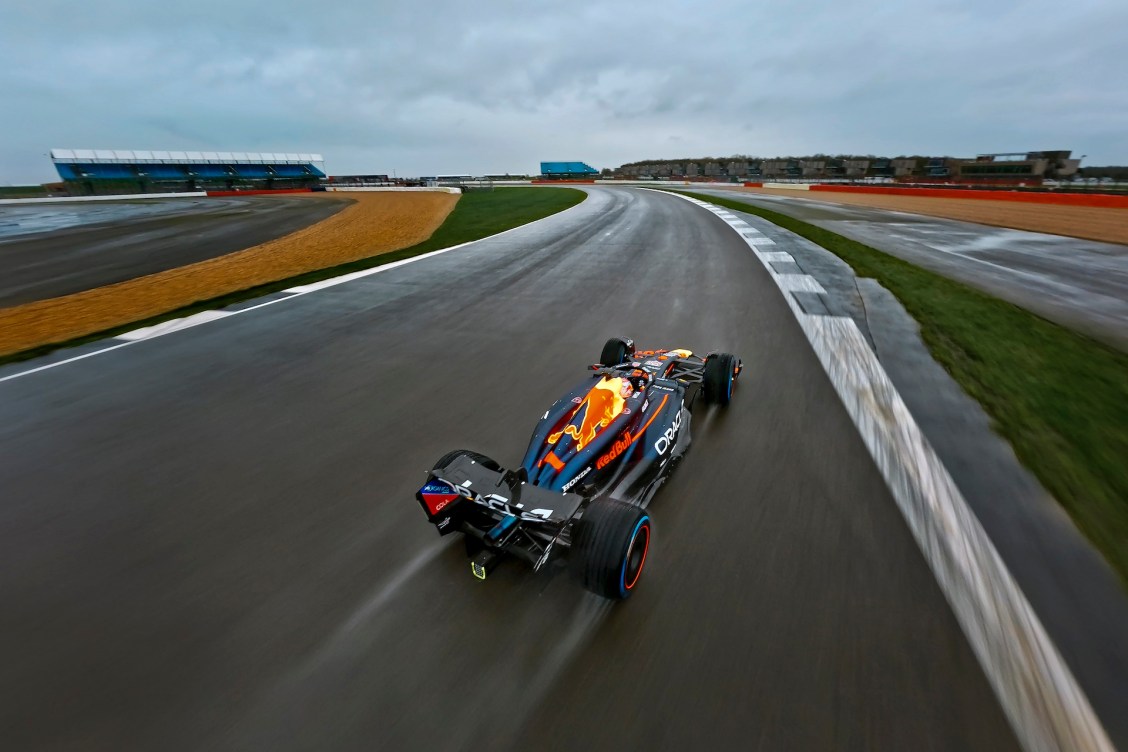 Watch the World's Fastest Camera Drone Chase an F1 Car at 200 MPH