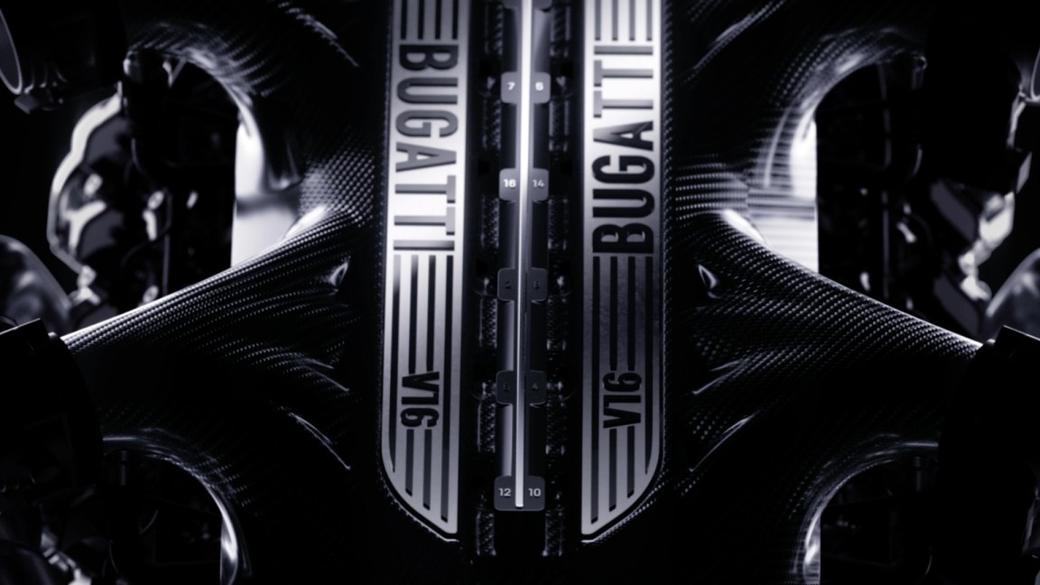 1,800 HP, No Turbos: Bugatti's New Hybrid V16 Engine
