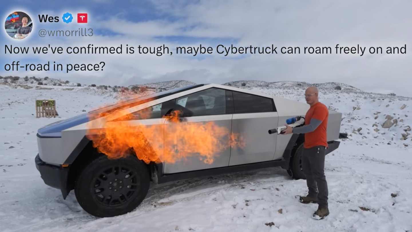 Tesla Cybertruck Engineer Politely Asks People to Stop Shooting His ...