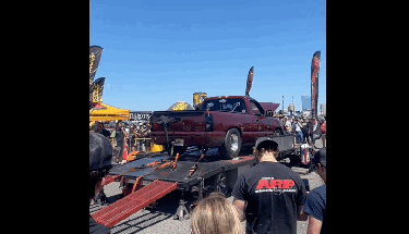 Turbo Chevy Silverado Launches Driveshaft Into Crowd During Dyno Pull