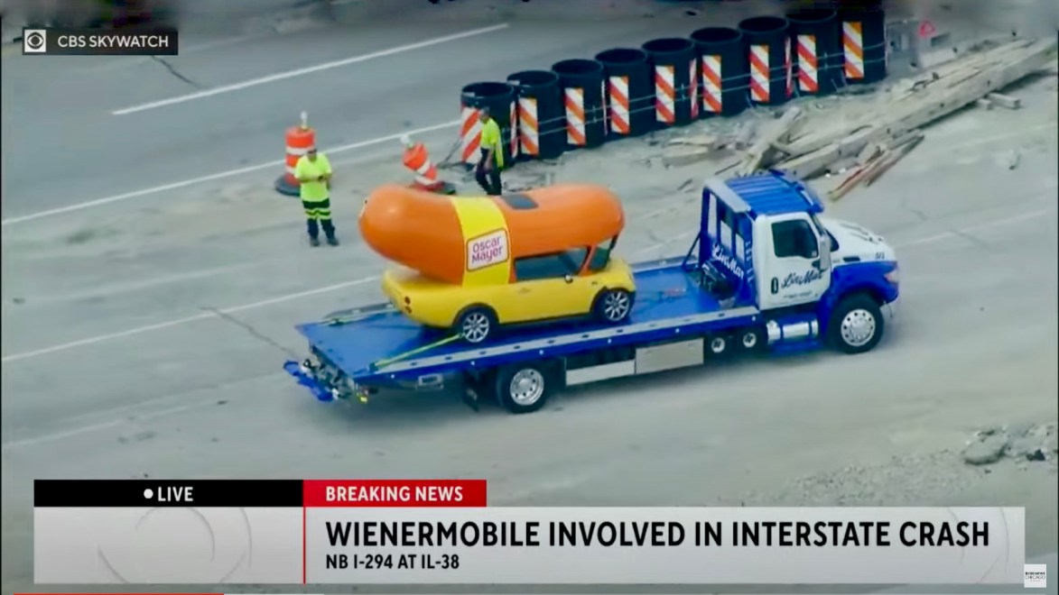 That’s Cooked: Oscar Mayer Wienermobile Crash Shuts Down Highway
