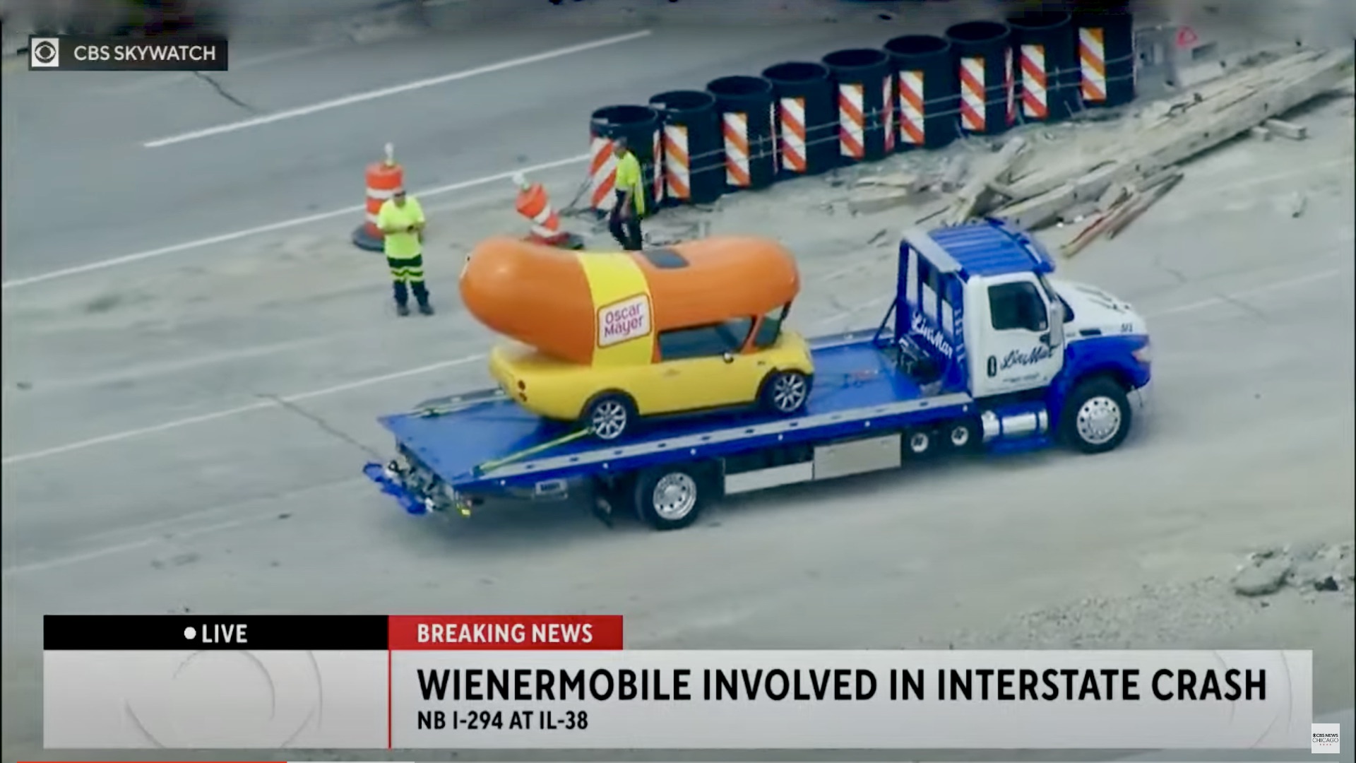 That’s Cooked: Oscar Mayer Wienermobile Crash Shuts Down Highway